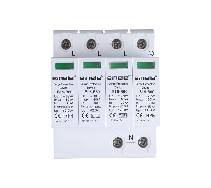 BL5-B60 3P+N SPD Voltage Protection 60KA Surge Protective Device Binele ...